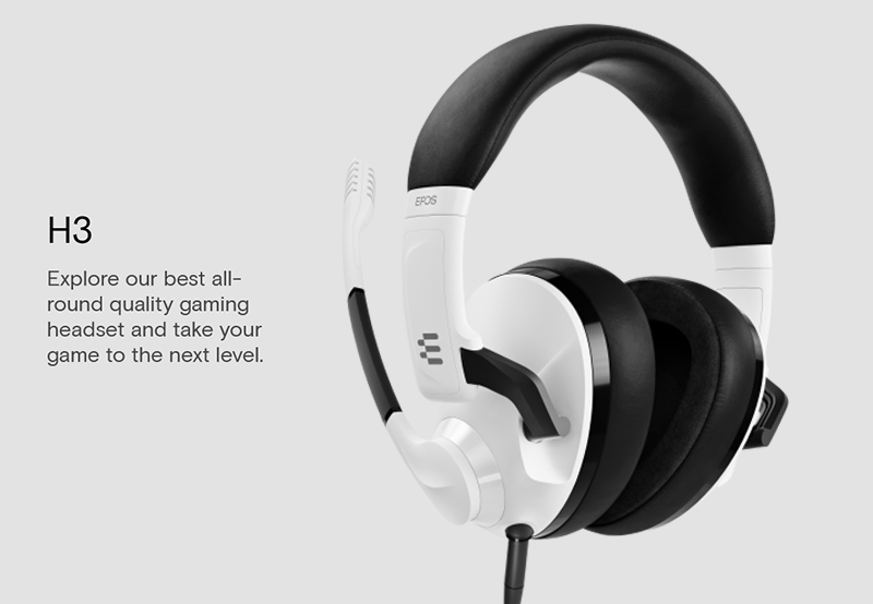 ขาย EPOS H3 Closed Acoustic Gaming Headset - White ราคา 3,690.00 บาท